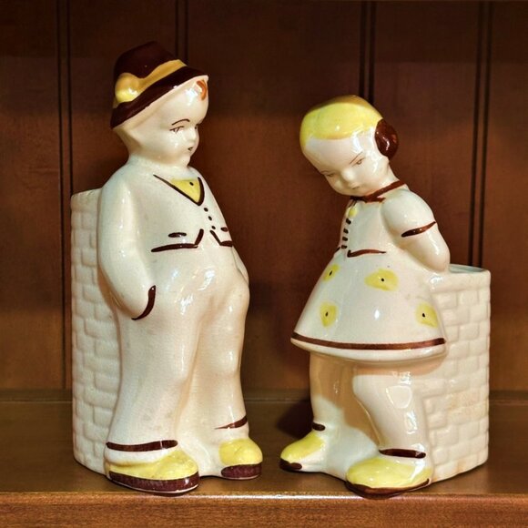 Cameron Clay | Accents | Pair Vintage Cameron Clay Ceramic Dutch Boy ...